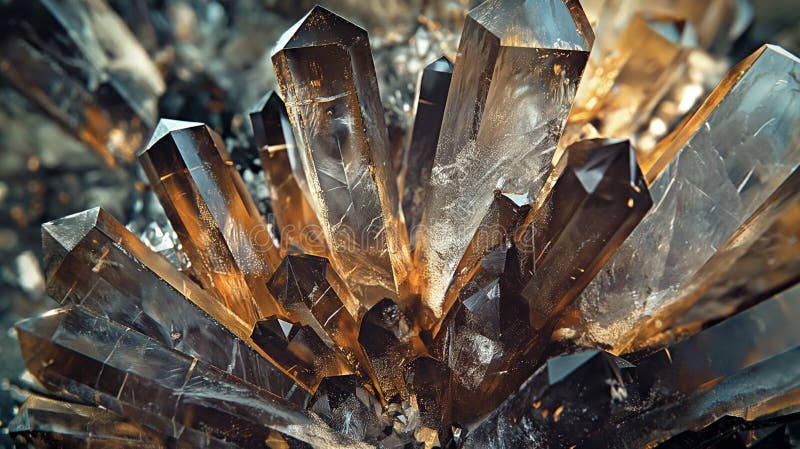 Microscopic View of a Crystal Formation, Showcasing the Perfect ...