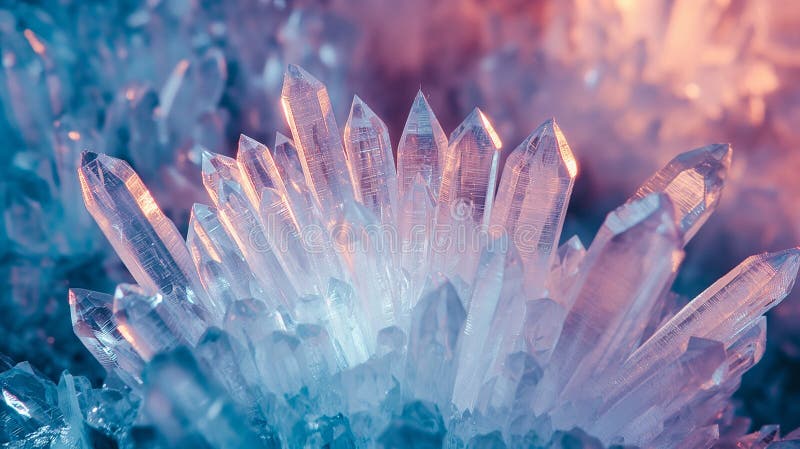 Microscopic View of a Crystal Formation, Showcasing the Perfect ...