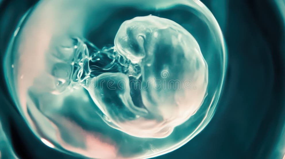 Microscopic View of a Developing Embryo in Water Stock Photo - Image of ...