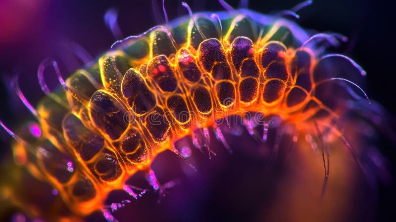 Microscopic View of Developing Insect Larva Stock Illustration ...