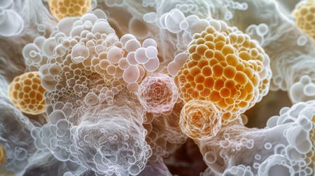 A Microscopic View of Different Types of Adipose Cells Including White ...