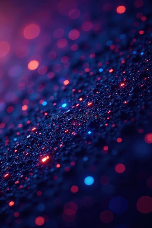 Microscopic View of Digital Code Vibrant Colors Abstract Shapes ...