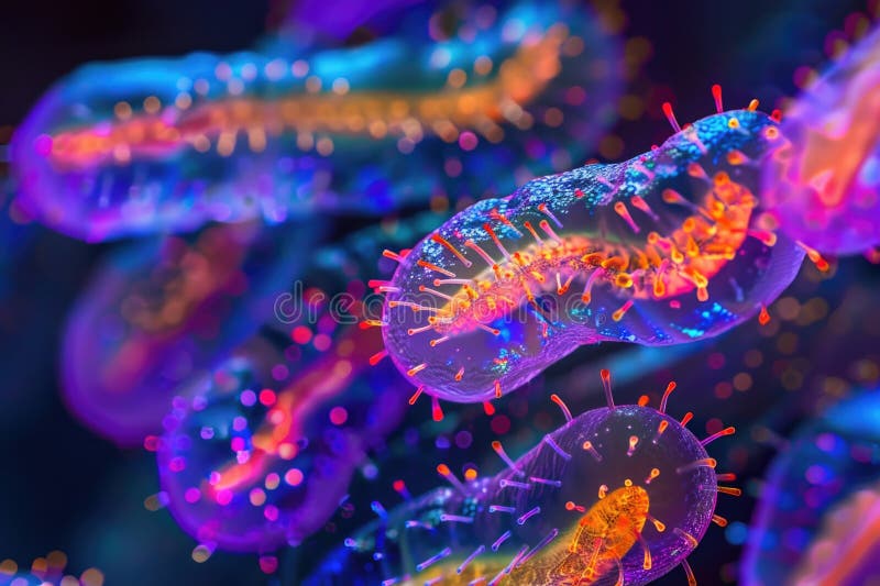 A Microscopic View of Distinct Cell Types Stock Illustration ...