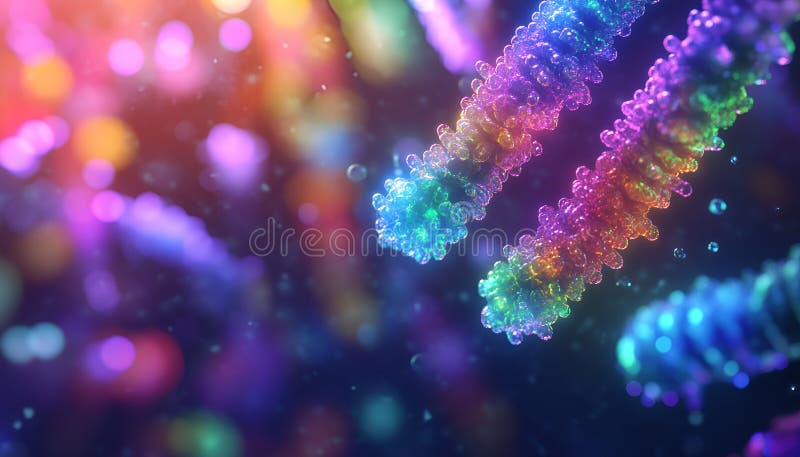 Microscopic View of Diverse Microorganisms and Abstract Cellular ...