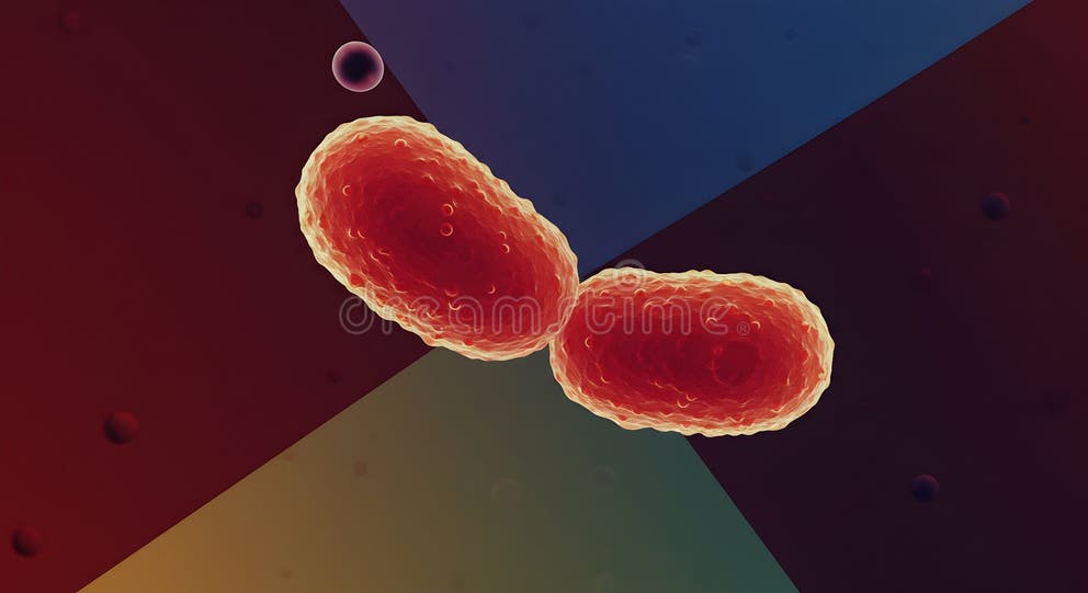 Microscopic View of Dividing Cells with Vibrant Background Gradient ...