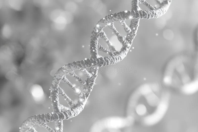 A Microscopic View of a DNA Molecule S Spiral Structure Stock Image ...