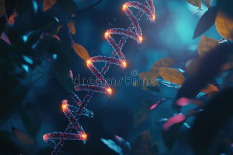 A Microscopic View of a DNA Molecule Wrapped Around a Tree Branch ...
