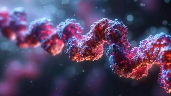 Microscopic View of a DNA Strand Genetic Material Structure Stock Image ...