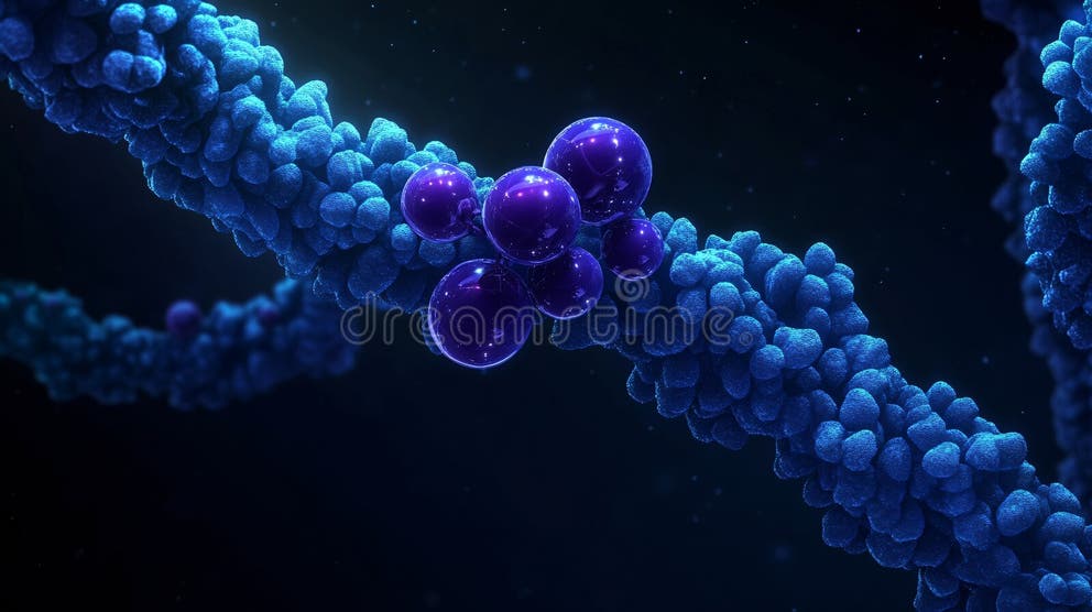 Microscopic View of DNA Strand with Molecular High Quality Image Stock ...