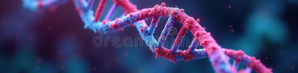 Microscopic View of DNA Strands, Highlighting Replication Process ...