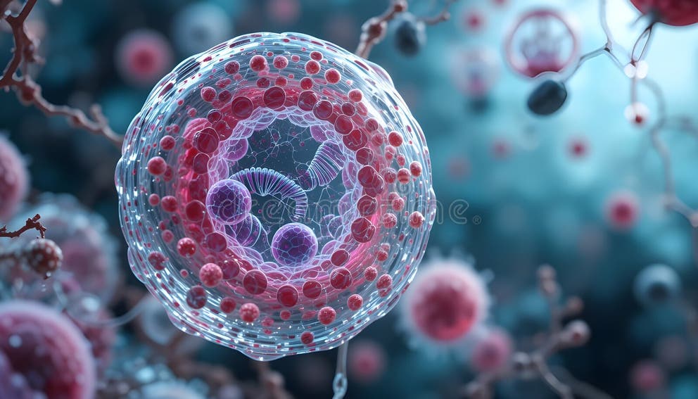 Microscopic View of DNA Structure within Erythrocytes, High-resolution ...