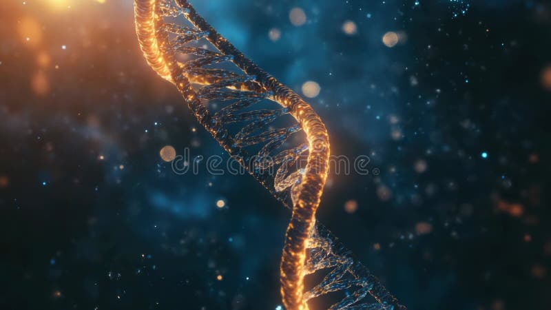A Microscopic View of a Double Helix Structure with Two Strands of DNA ...