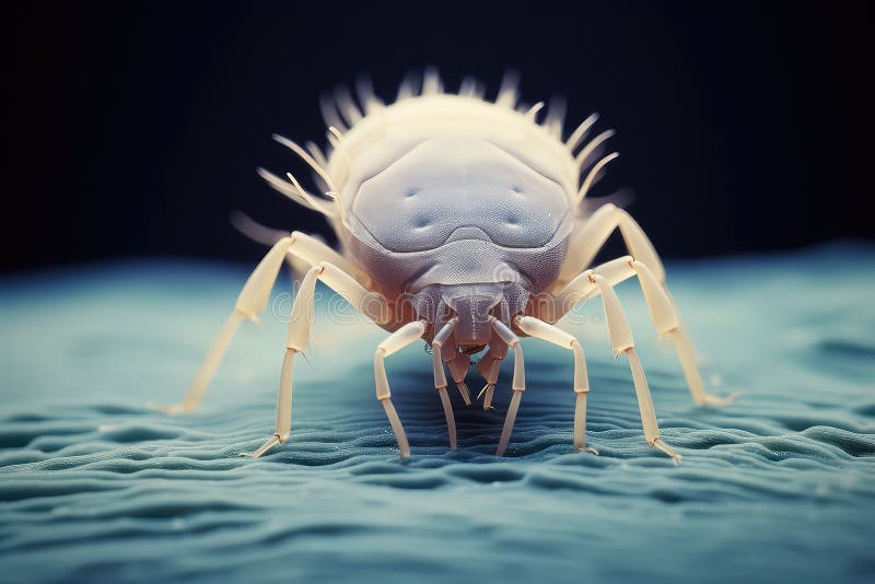 Microscopic View of Dust Mite Stock Illustration - Illustration of ...