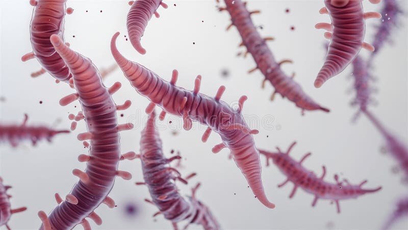 Microscopic Parasites Seen Under Electronic Microscope Stock ...