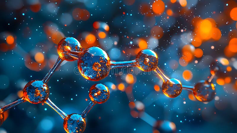 Microscopic View of Enzymes Binding and Degrading Molecules, Showcasing ...