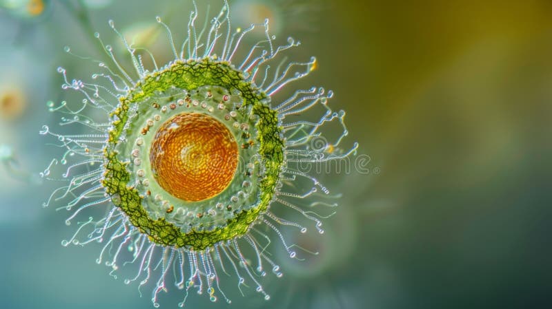 A Microscopic View of a Female Moss Archegonium Containing a Single Egg ...