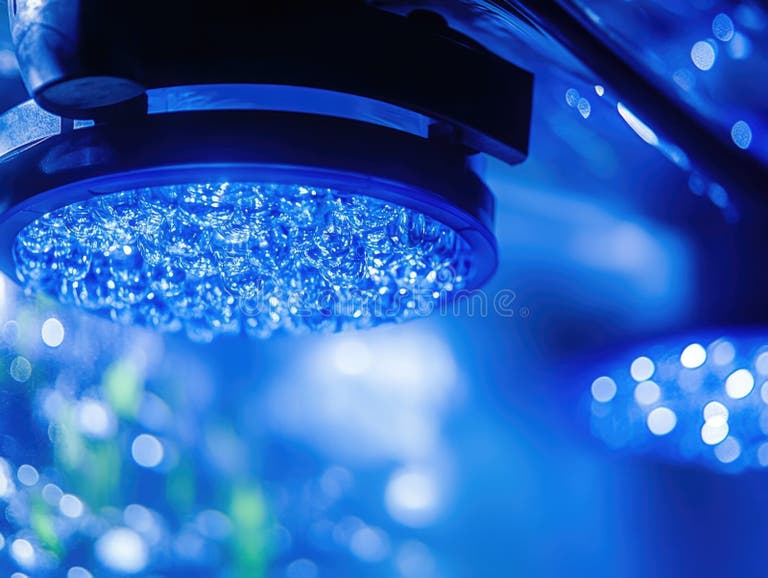 Microscopic View of Fluorescent Algae Stock Image - Image of life ...