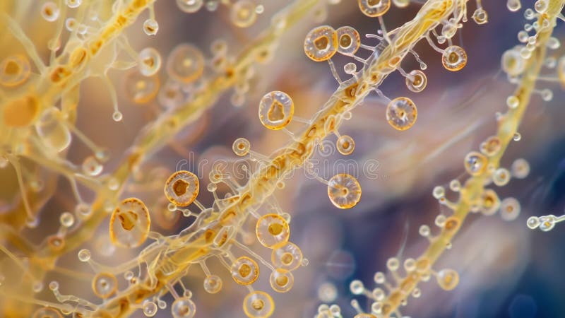 A Microscopic View of Fungal Threads on the Surface of Decaying Plant ...