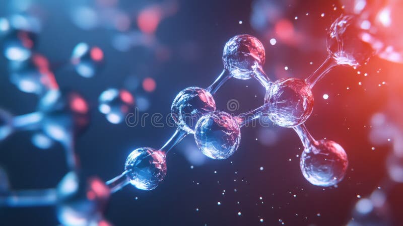 Microscopic View of Gas Particles Suspended in Air Demonstrating ...