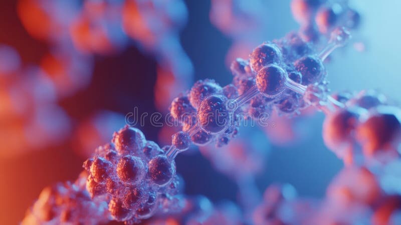 Microscopic View of Gas Particles Suspended in Air Highlighting ...