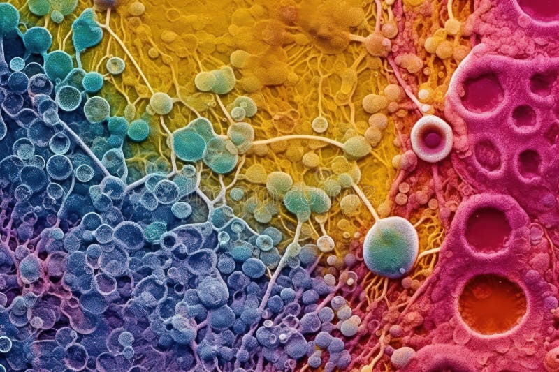 Microscopic View - Generative AI Stock Photo - Image of network ...