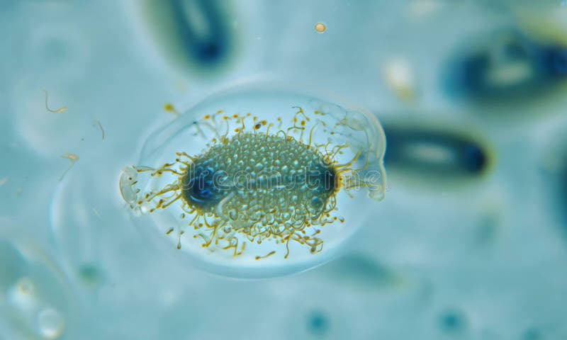 Microscopic View of Giardia Parasite in a Liquid Medium Stock Video ...