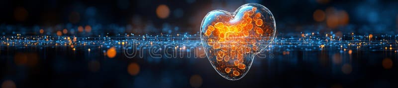 Microscopic View of Glowing Cells in a High-Tech Laboratory with ...