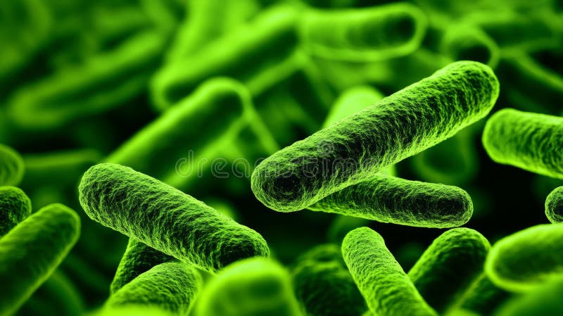 Microscopic View of a Group of Bacteria, Detailed Look at these Tiny ...