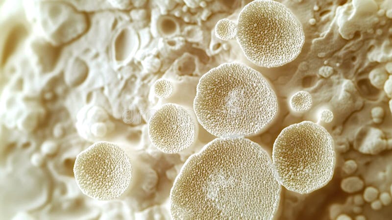 Microscopic View of Growing Bacteria or Virus Cells Creating Abstract ...