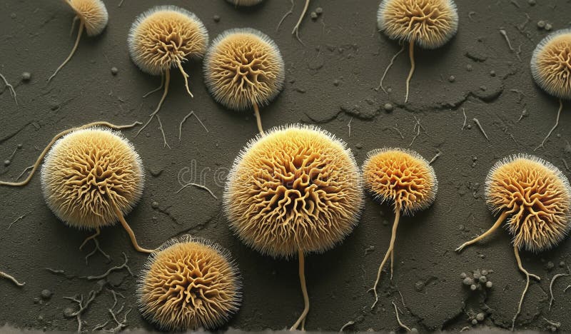 Microscopic View of Growing Mold Shows Intricate Hyphae Networks and ...