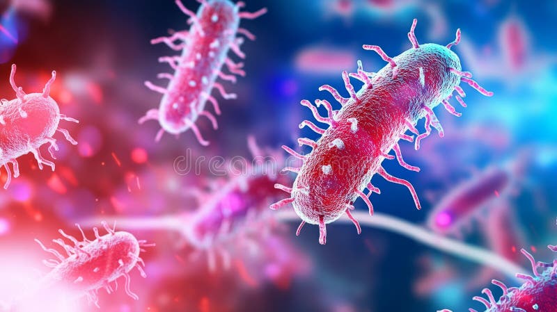 Microscopic View of Harmful Bacteria Showing Infection and Disease ...