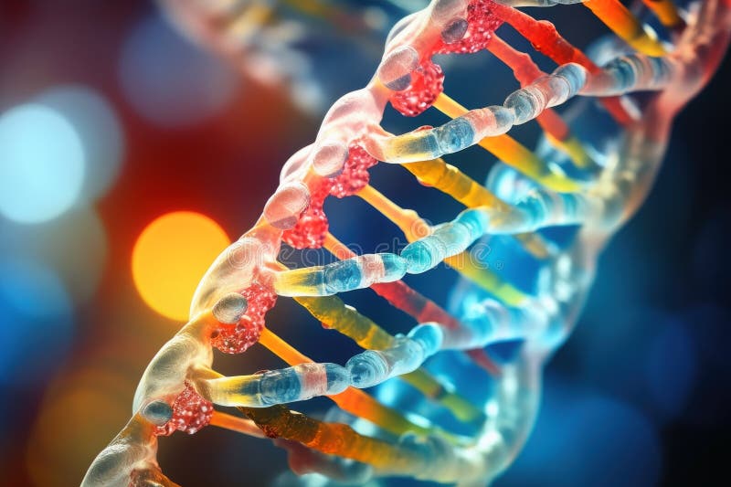 Microscopic View of a Human DNA Stock Illustration - Illustration of ...
