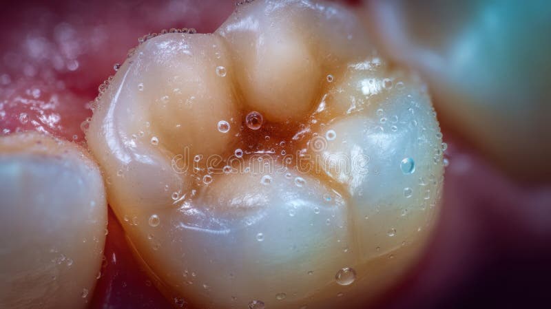 Microscopic View of a Human Molar Tooth, Showcasing Intricate Details ...