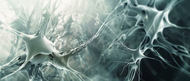 Microscopic View of a Human Neuron Network Stock Photo - Image of ...