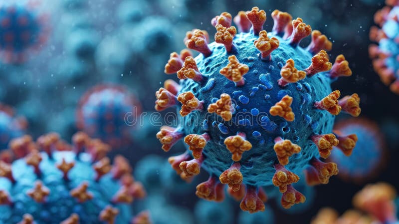 Microscopic View of Human Tlymphotropic Virus (HTLV) AI Generated Stock ...