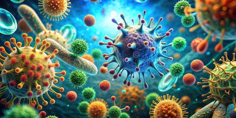 Microscopic View of Infectious Agents a Colorful Representation of ...
