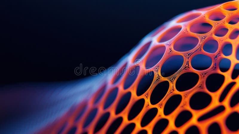 Microscopic View of Innovative Synthetic Cell Structure with Abstract ...