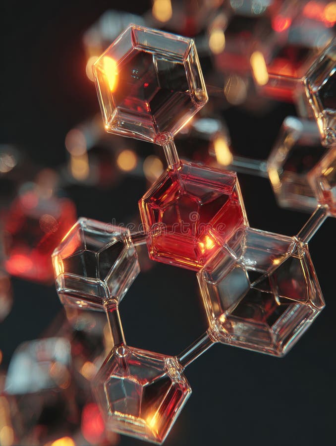 Interconnected Hexagonal Molecular Structures Stock Photos - Free ...