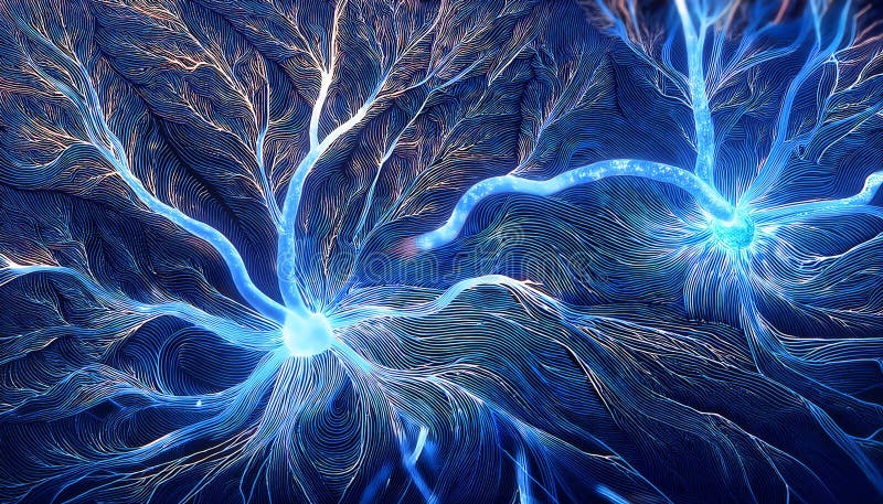 Microscopic View of Interconnected Neurons, Complex Neural Network ...