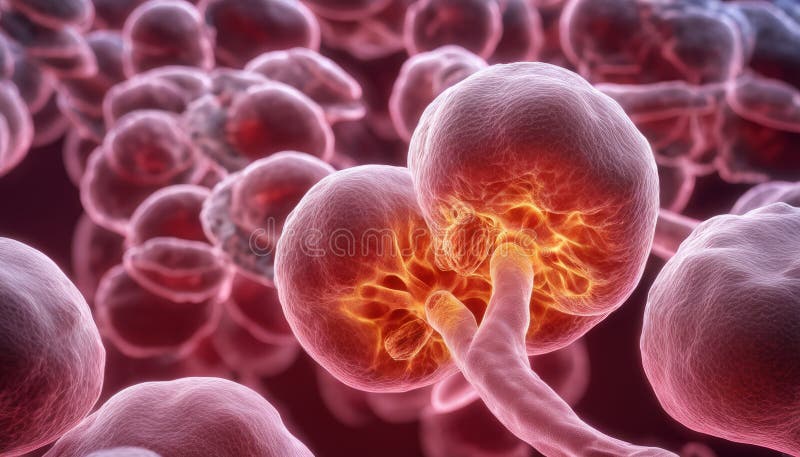 A Microscopic View of a Kidney Cell, Showcasing Its Intricate Structure ...