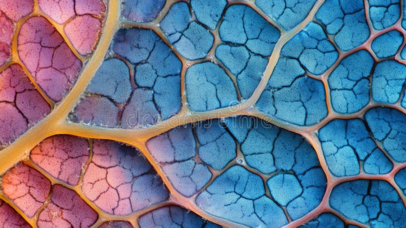 Microscopic View of a Leaf Showing Cellular Structure Stock ...