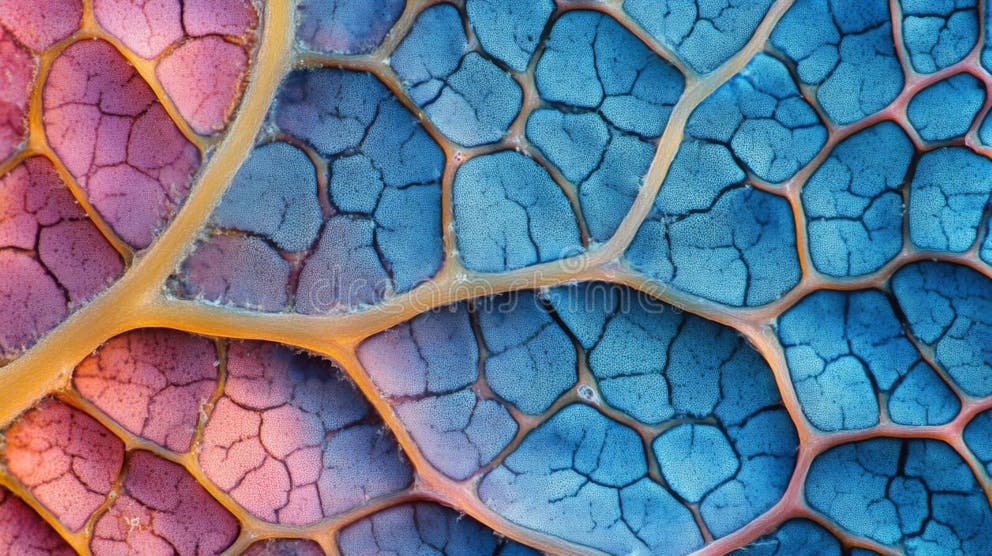 Microscopic View of a Leaf Showing Cellular Structure Stock ...