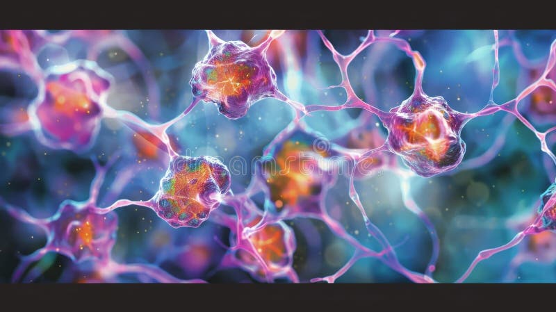 Microscopic View of a Microglia Cell Undergoing Mitosis Highlighting ...