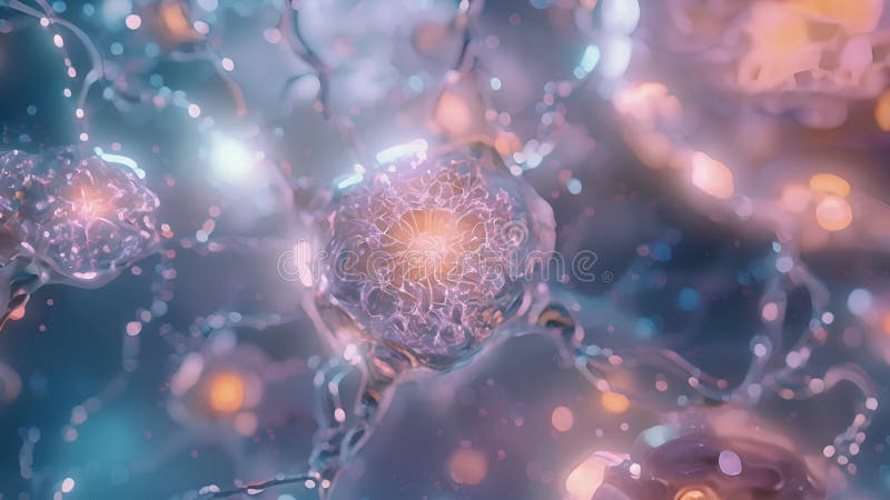 Microscopic View of a Microglia Cell Undergoing Mitosis Highlighting ...