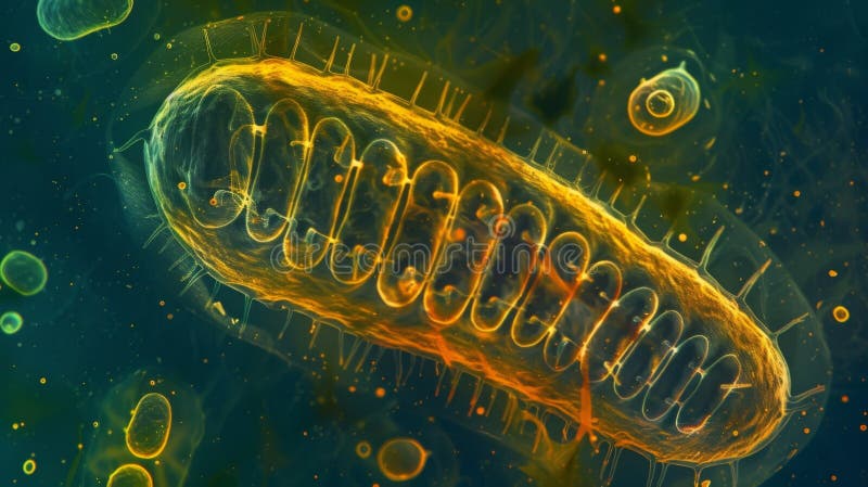 A Microscopic View of a Mitochondrion Showing Its Unique Double ...