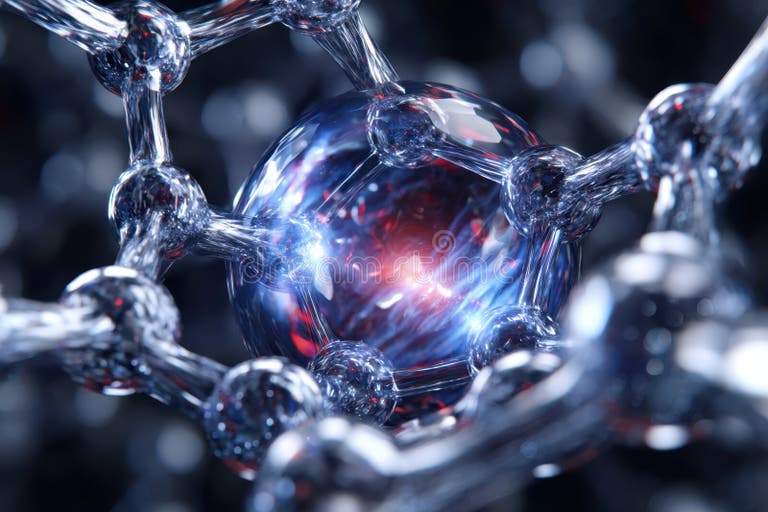 Microscopic View of Molecular Structure Demonstrating Intricate ...