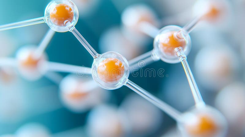 Microscopic View of Molecular Structure with Translucent Spheres and ...