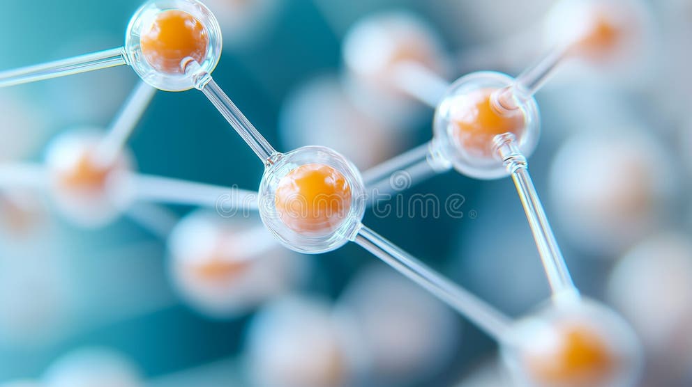 Microscopic View of Molecular Structure with Translucent Spheres and ...