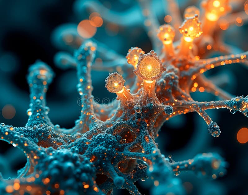 A Microscopic View of Molecular Structures Forming a Web-like Pattern ...