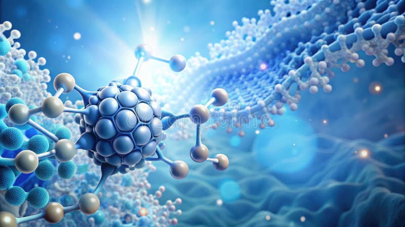Microscopic View of Molecular Structures Interacting and Bonding in a ...
